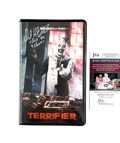 Terrifier Art The Clown Signed Bloody Variant Edition VHS Tape • Raretracks